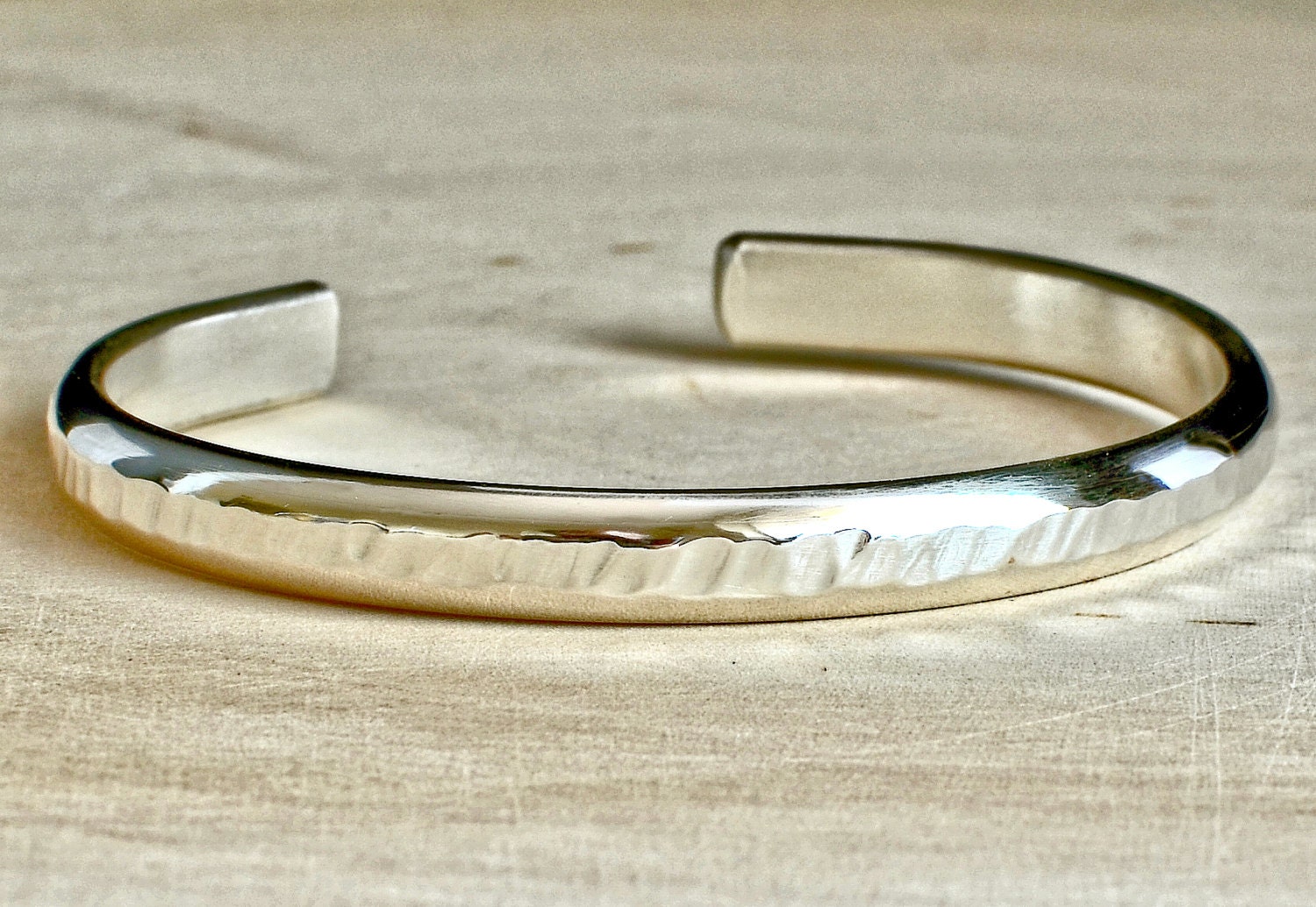 Hammered sterling silver cuff bracelet store