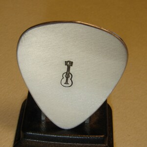 Simple Silver Plectrum With Music Note - Etsy