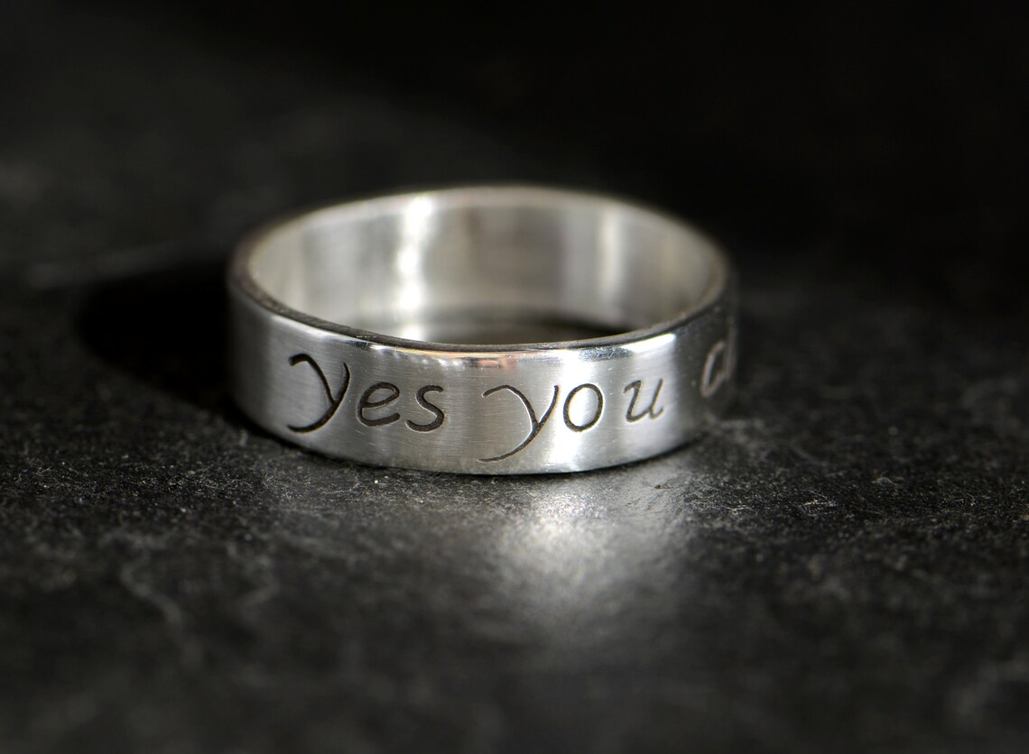 Yes You Can Inspiration Ring in Sterling Silver for Those - Etsy
