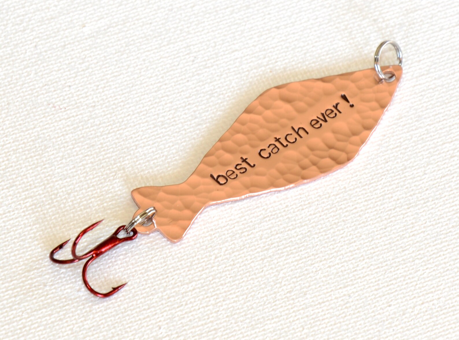Fishing Lure With Best Catch Ever in Copper - Etsy