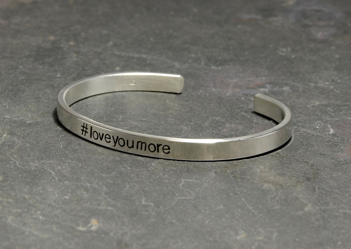 Hashtag Bracelet in Sterling Silver for You to Personalize - Etsy