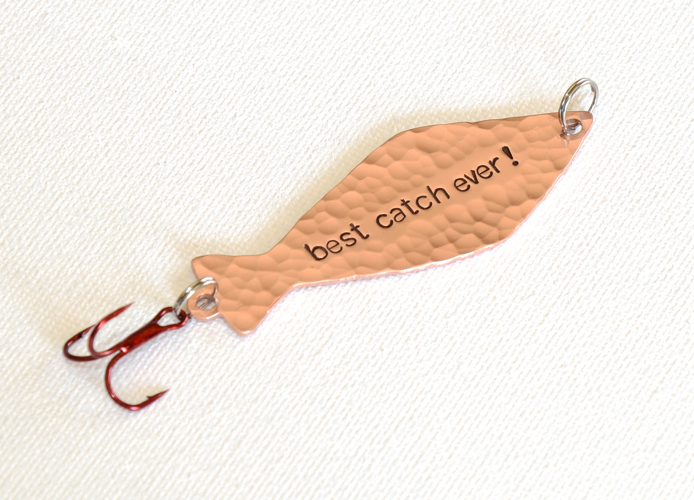 Fishing Lure With Best Catch Ever in Copper - Etsy