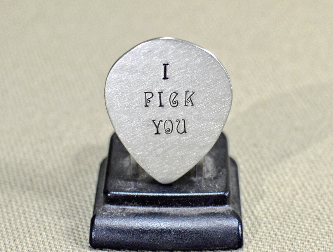 I Pick You Teardrop Aluminum Guitar Pick - GP440 - Etsy