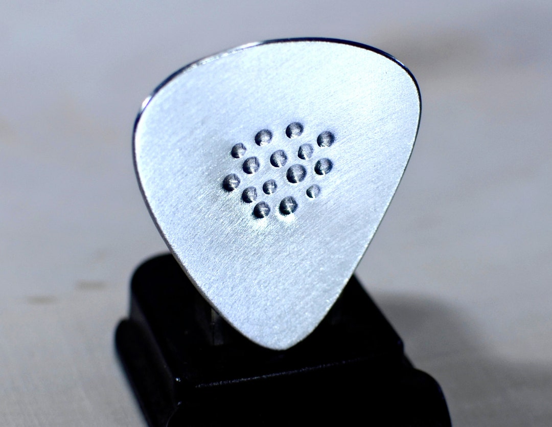 Aluminum Guitar Pick With Hammered Texture for Added Grip and Subtle ...