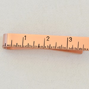 Ruler Tie Clip – Copper Measuring Stick Tie Bar - Etsy