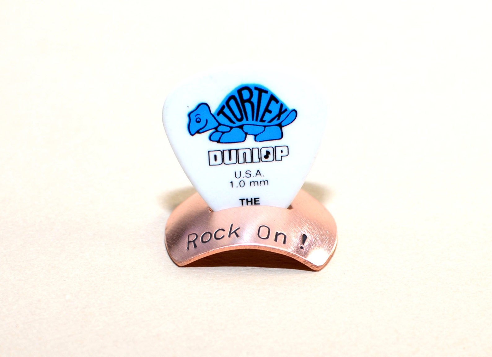 Copper Guitar Pick Stand Rock on Edition - GPS500 - Etsy