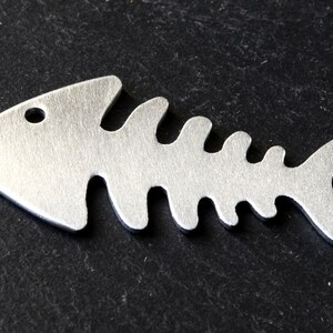 Fish Bone Shaped Aluminum Guitar Pick - Custom Cut and Produced One at ...