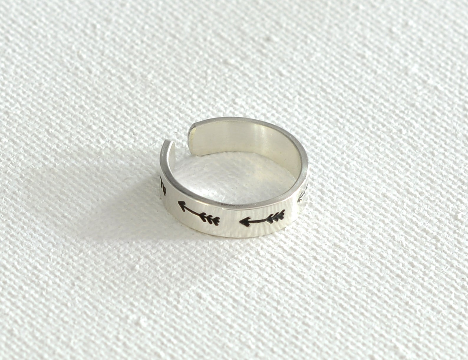 Sterling Silver Toe Ring - Arrow Toe Ring - Arrow Ring - Adjustable ...