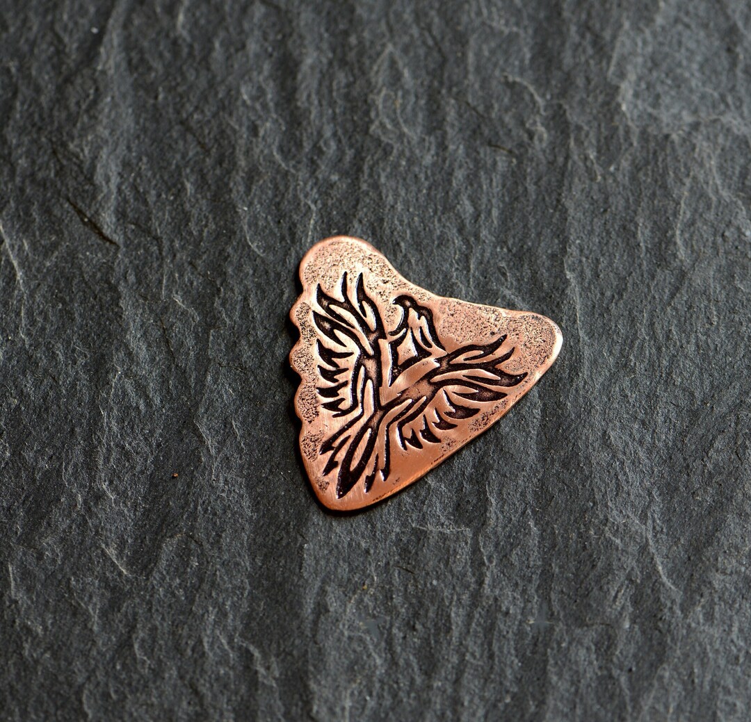 Phoenix Copper Guitar Pick in Shark Tooth Shape -mythology and ...
