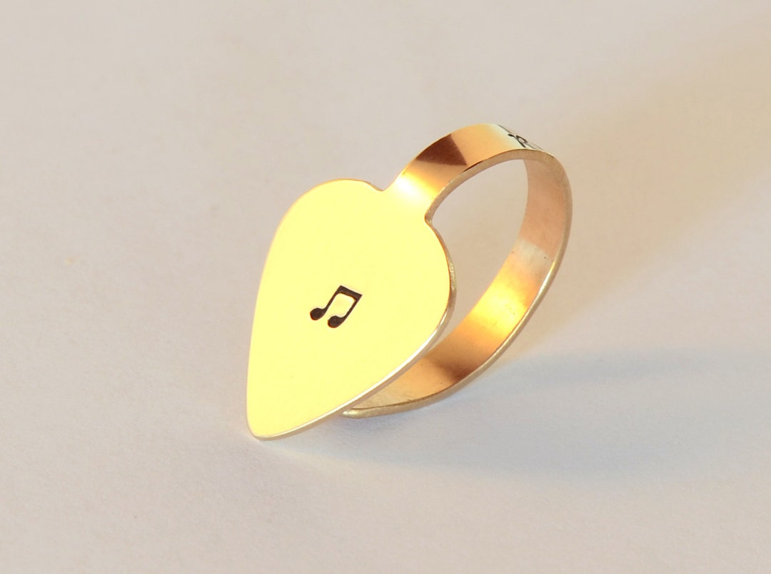 Bronze Thumb Pick With Music Note or Personalized Finger Pick - TP204 ...
