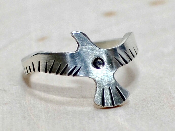 Flying Seagull Sterling Silver Toe Ring or Adjustable Finger | Etsy