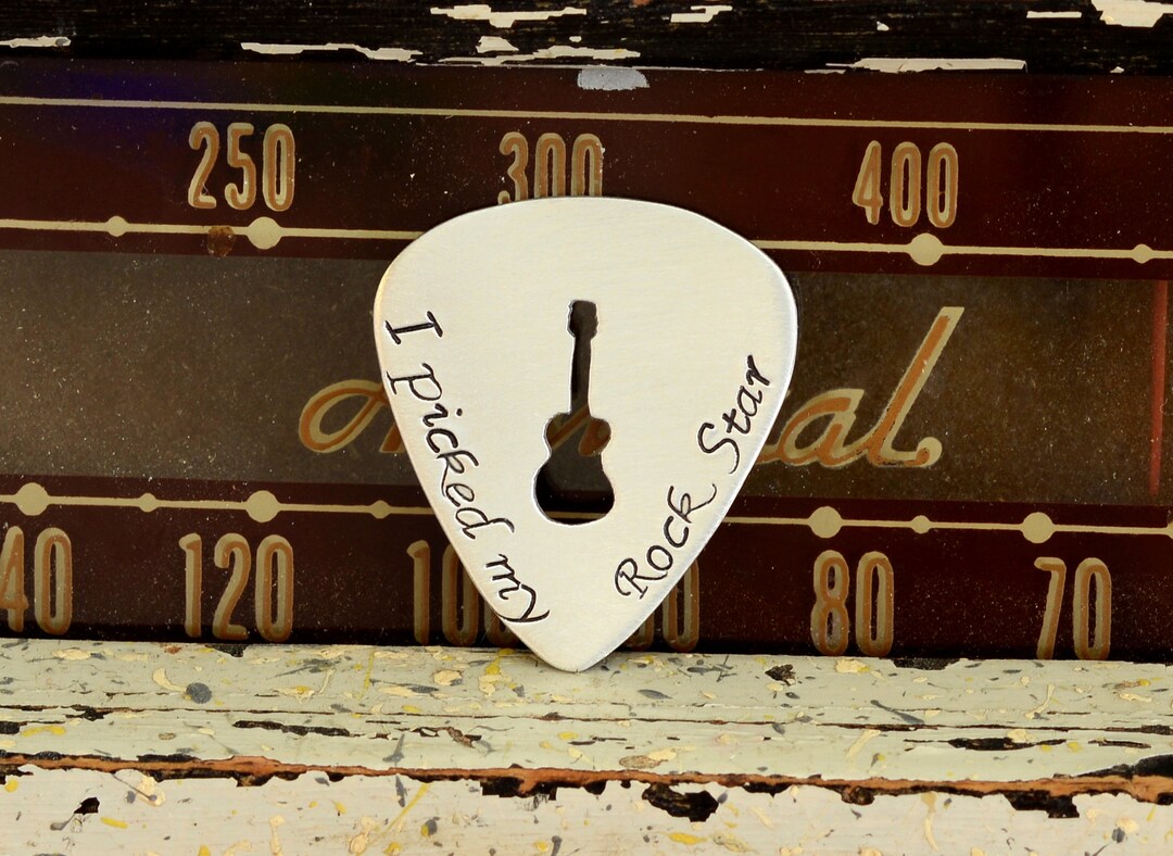 I Picked My Rock Star Guitar Pick With Rocking Guitar Cut Out in ...