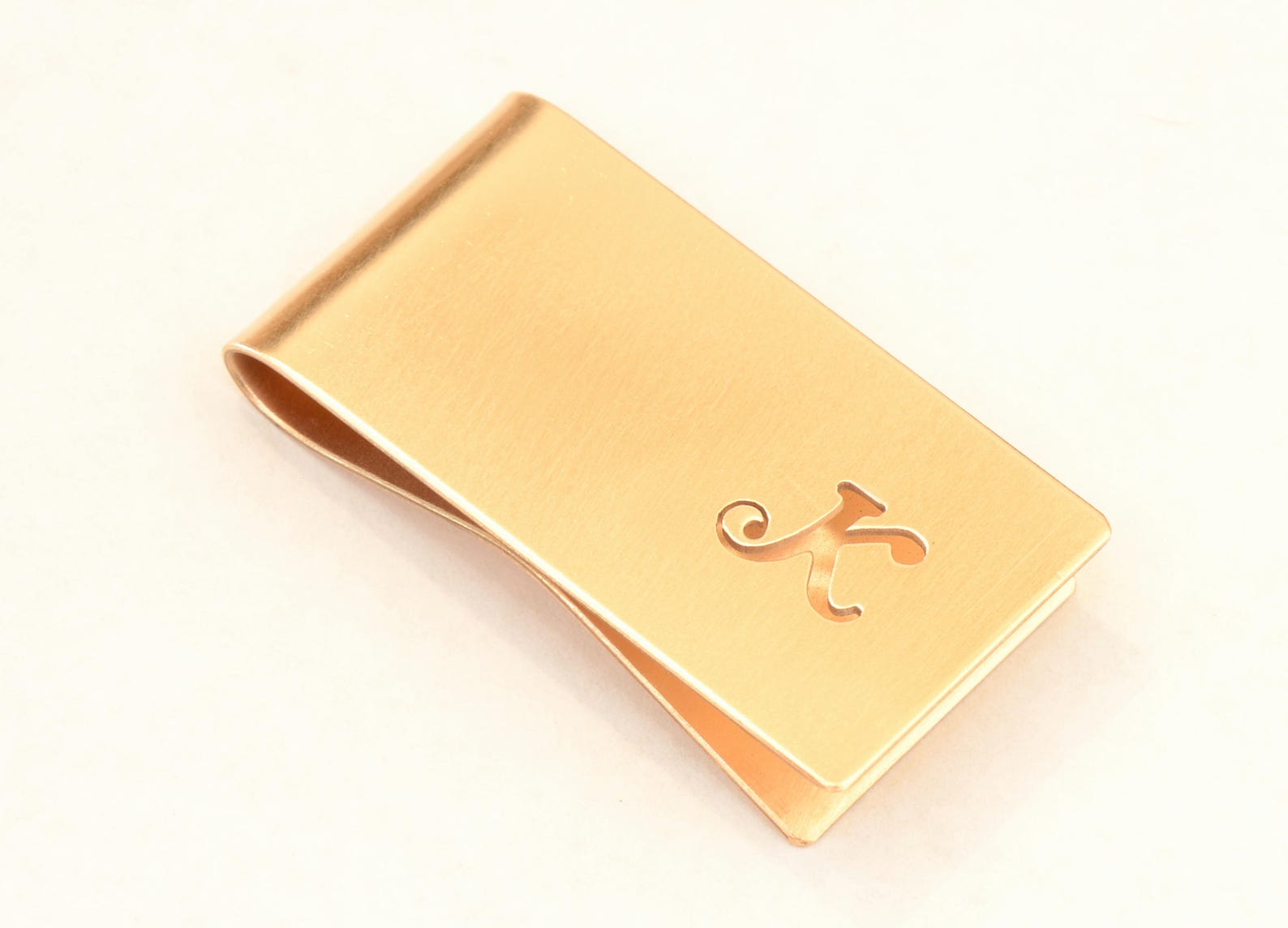 Bronze Money Clip Personalized With Hand Cut Calligraphy Inspired ...