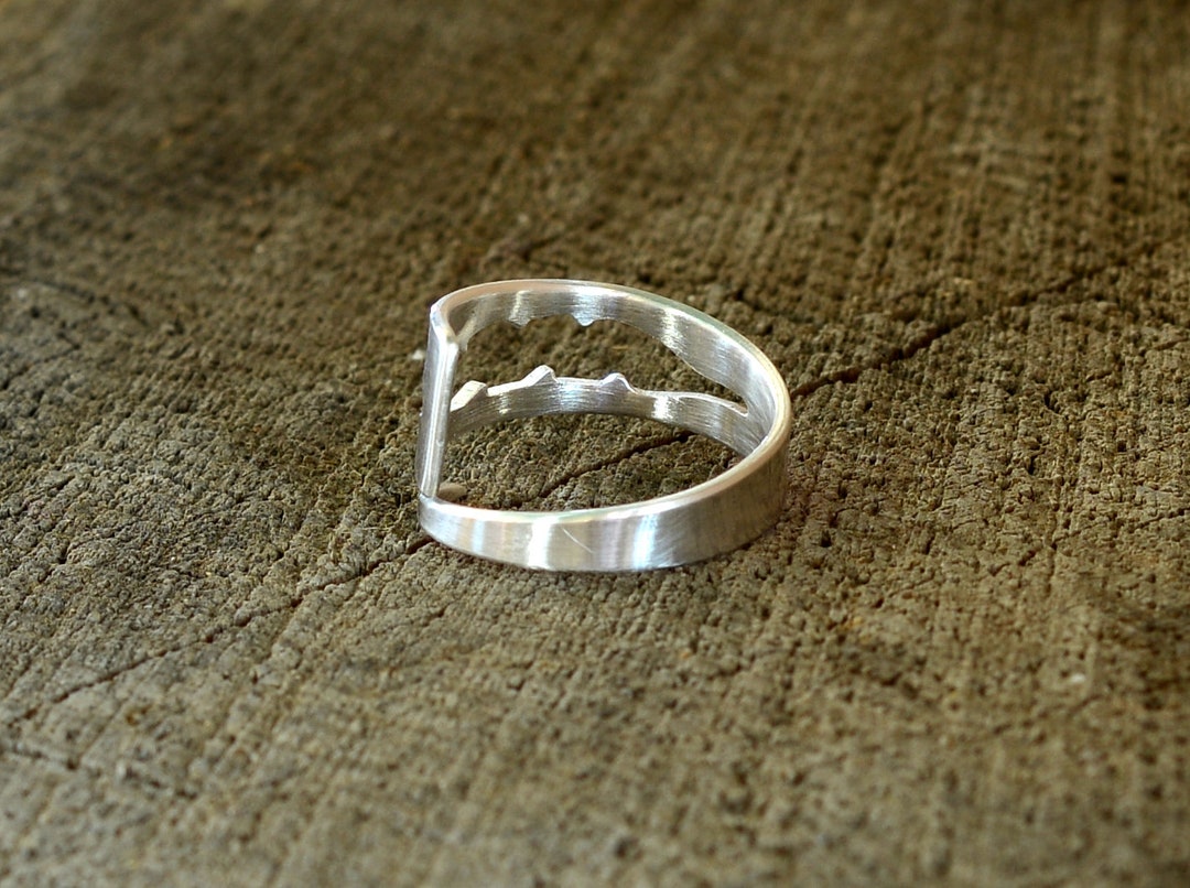 Artisan Sterling Silver Wrap Ring With Leaf Cut Out - RG11201825 - Etsy