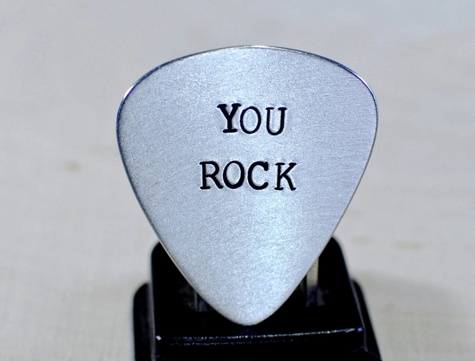 You Rock Guitar Pick in Aluminum for Musical Inspiration - Etsy