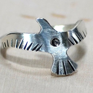 Flying Seagull Sterling Silver Toe Ring or Adjustable Finger Ring Solid ...