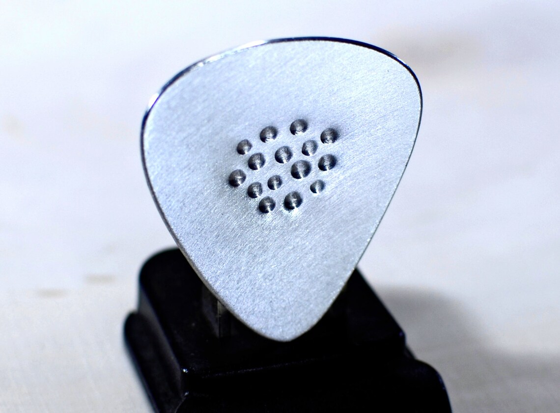Aluminum Guitar Pick With Hammered Texture for Added Grip and Subtle ...