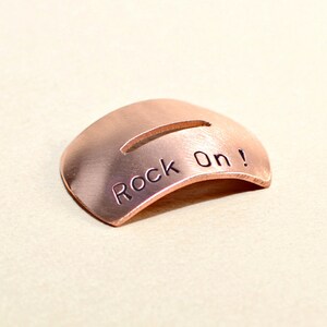 Copper Guitar Pick Stand Rock on Edition - GPS500 - Etsy