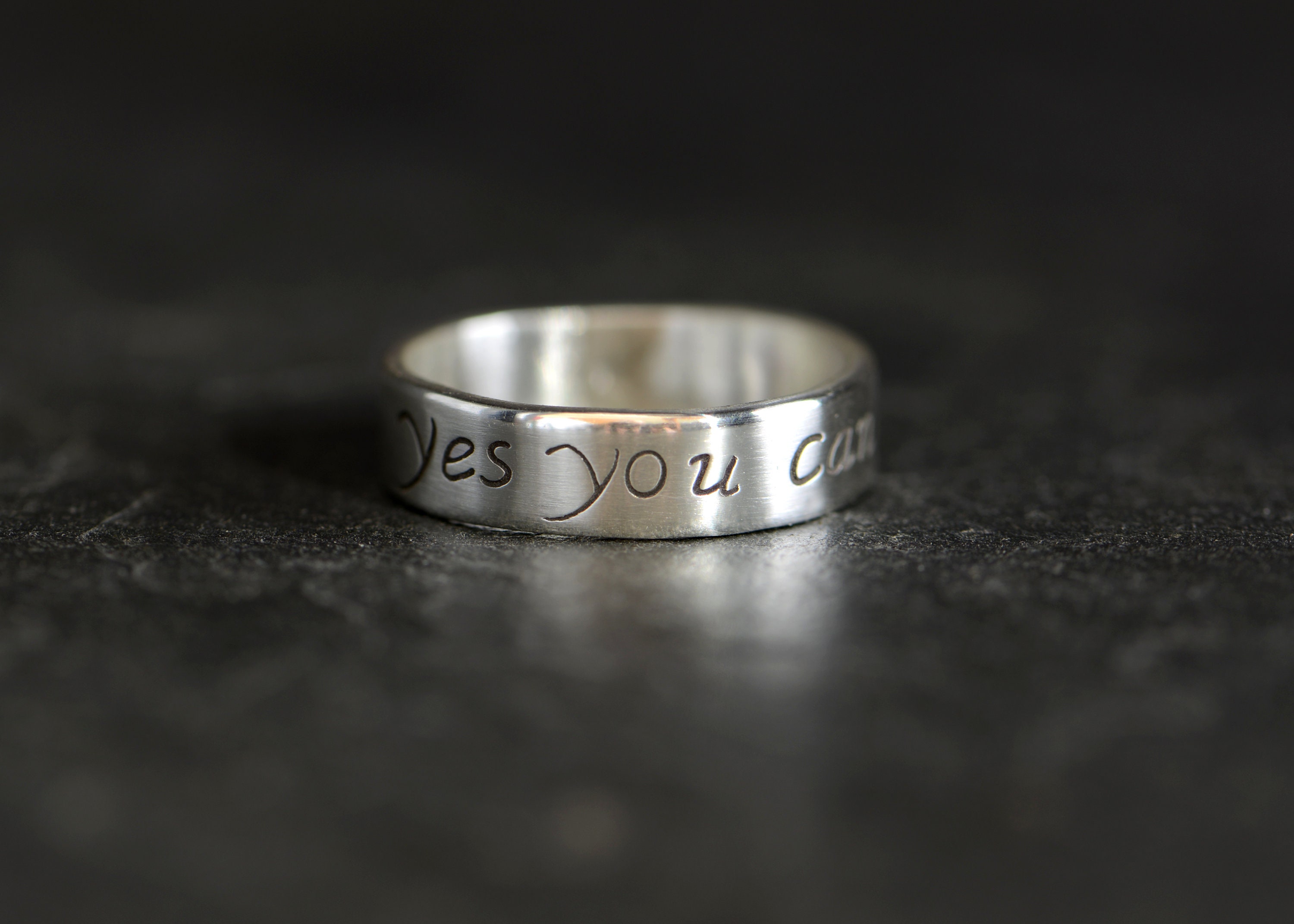 Yes You Can Inspiration Ring in Sterling Silver for those | Etsy
