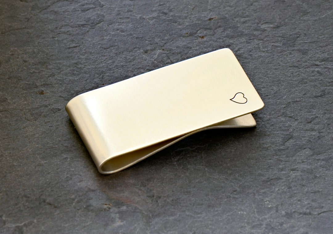 Silver Money Clip With a Heart and Space to Personalize - Solid 925 ...