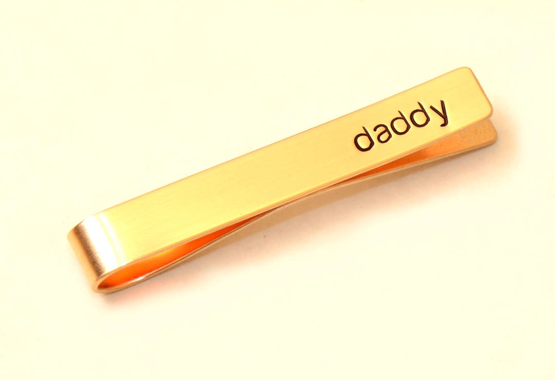 Daddy Tie Clip in Bronze Personalized for a Special Dad - Tie Bar TB129 ...