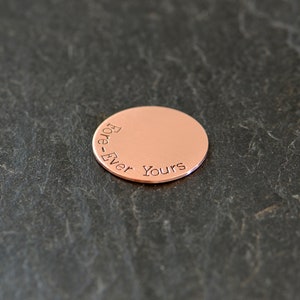 Copper Golf Ball Marker With Pun -- Fore-ever Yours - Non Magnetic ...
