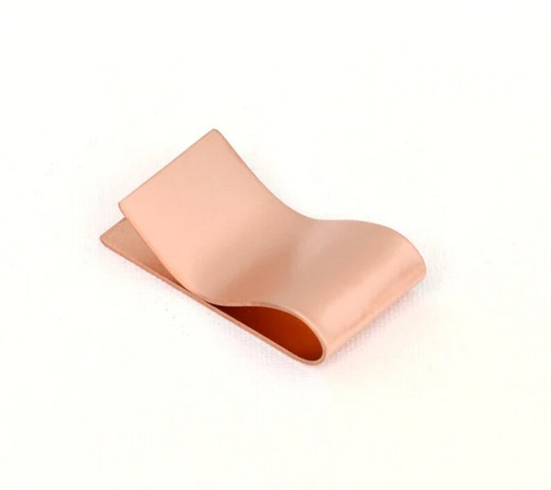 Personalized Hammered Copper Money Clip Hand for 7th Anniversaries ...