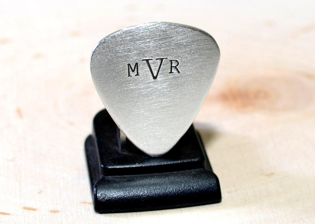 Monogram Sterling Silver Guitar Pick With Your Personalized Monogram ...