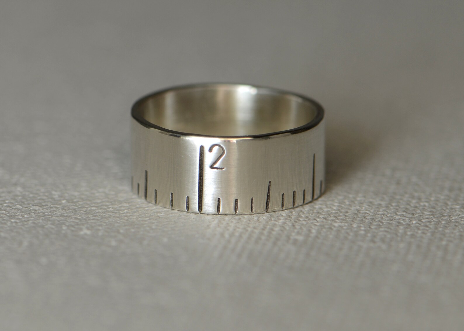 Ruler Ring in Sterling Silver Measuring Stick Fitted Ring - Etsy