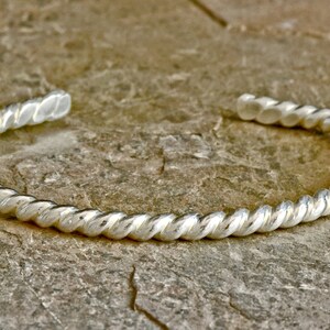 Sterling Silver Twisted Wire Cuff Bracelet - Solid 925 BR064 - Etsy