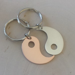 Yin Yang Couples Keyring in Copper and Sterling Silver - Etsy