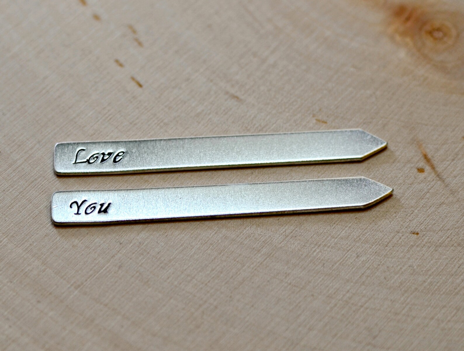 Love Collar Stays in Aluminum and Sterling Silver for Gifts of | Etsy