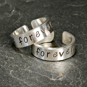 Best Friends Forever Sterling Silver Adjustable Friendship Ring Set ...