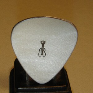 Simple Silver Plectrum With Music Note - Etsy