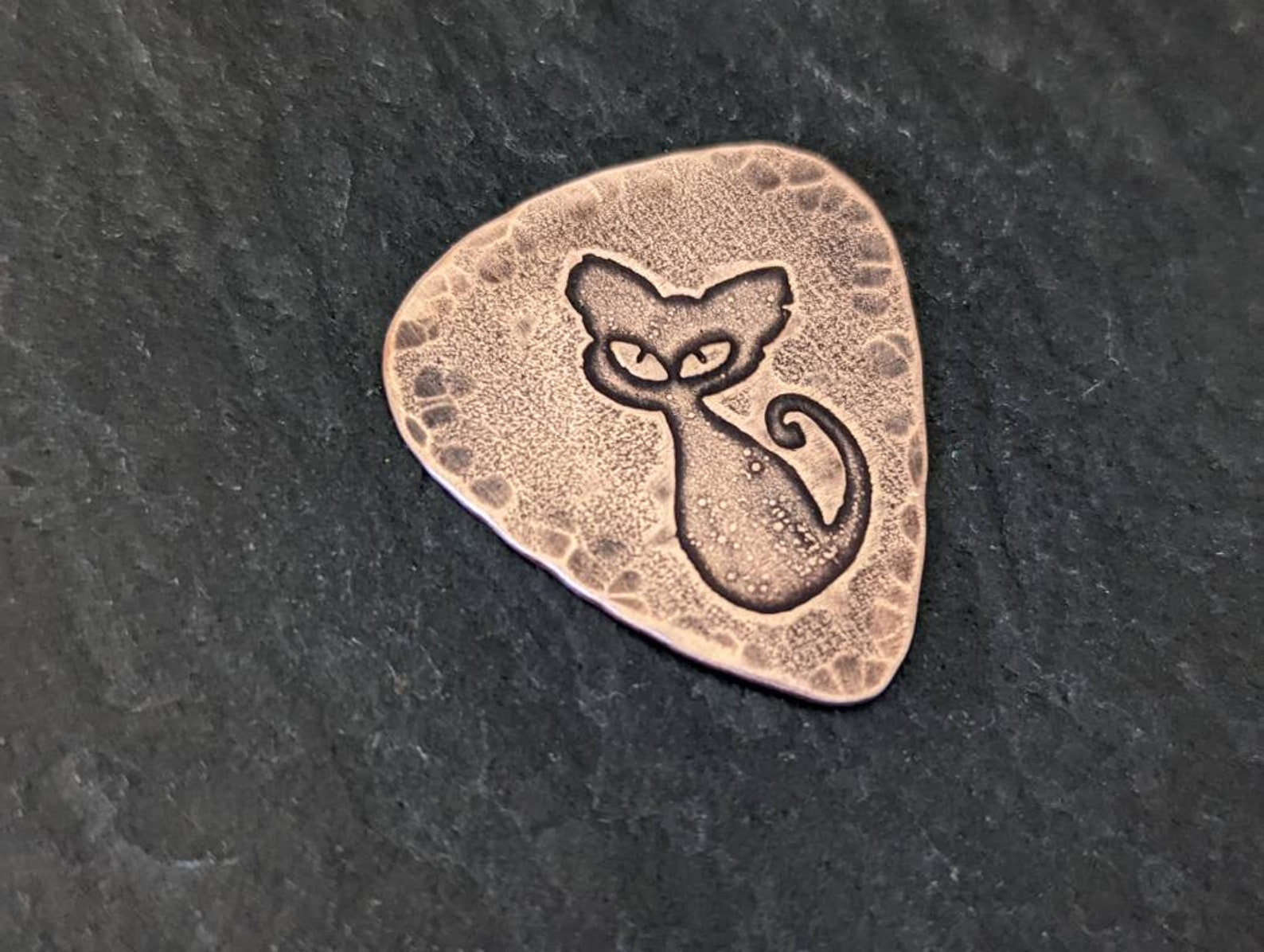 Copper Guitar Pick - Playable With Cute Scarry Cat - Nicispicks ...