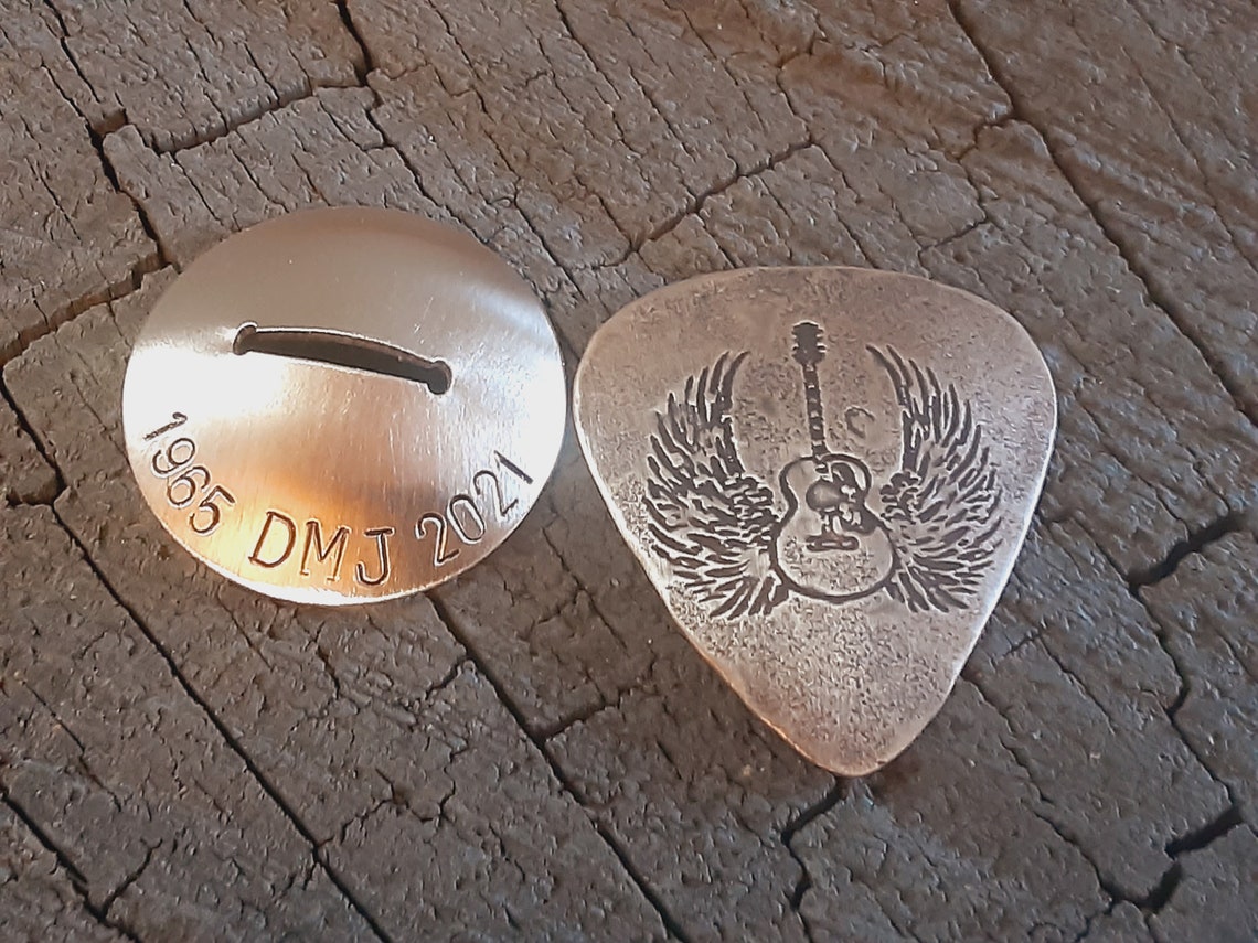 Bronze Memorial Guitar Pick With Stand Grief Gift Memorial - Etsy