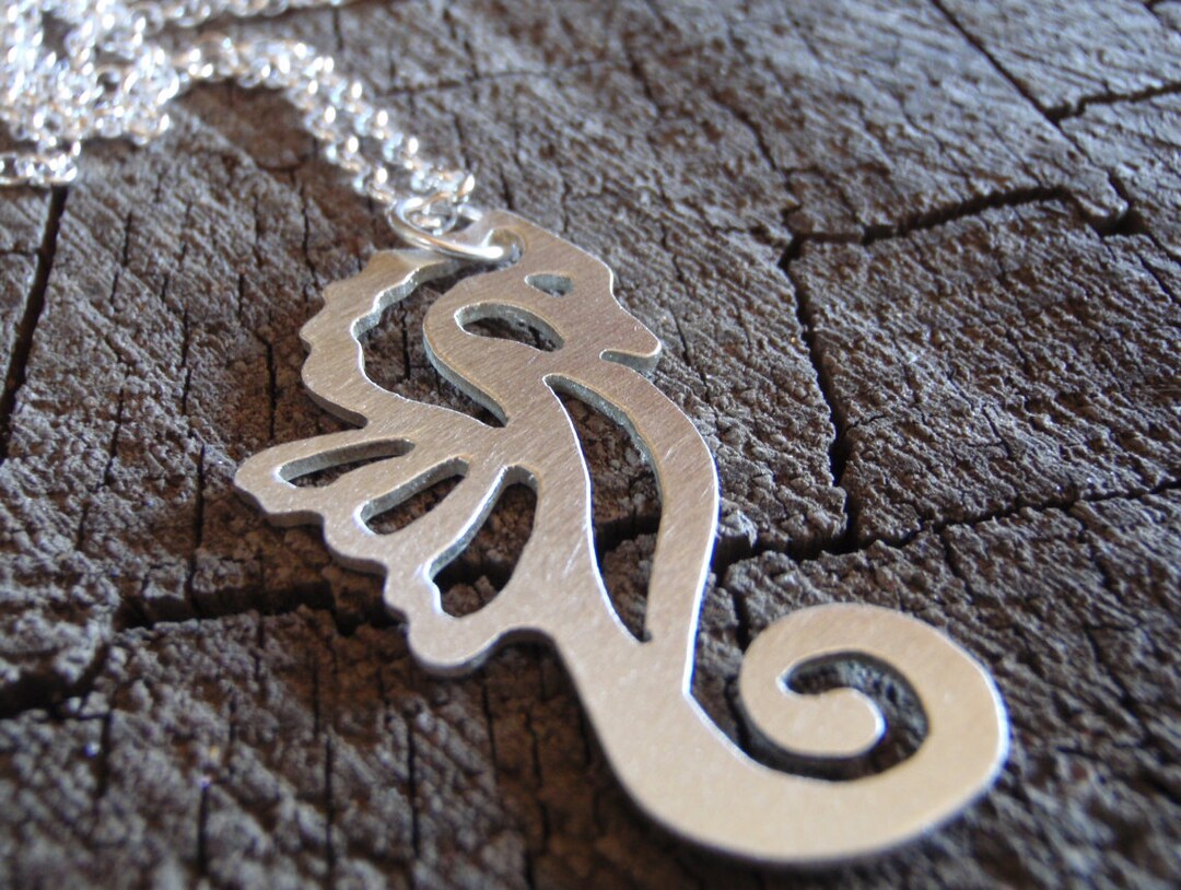 Sterling Silver Seahorse Necklace - Etsy
