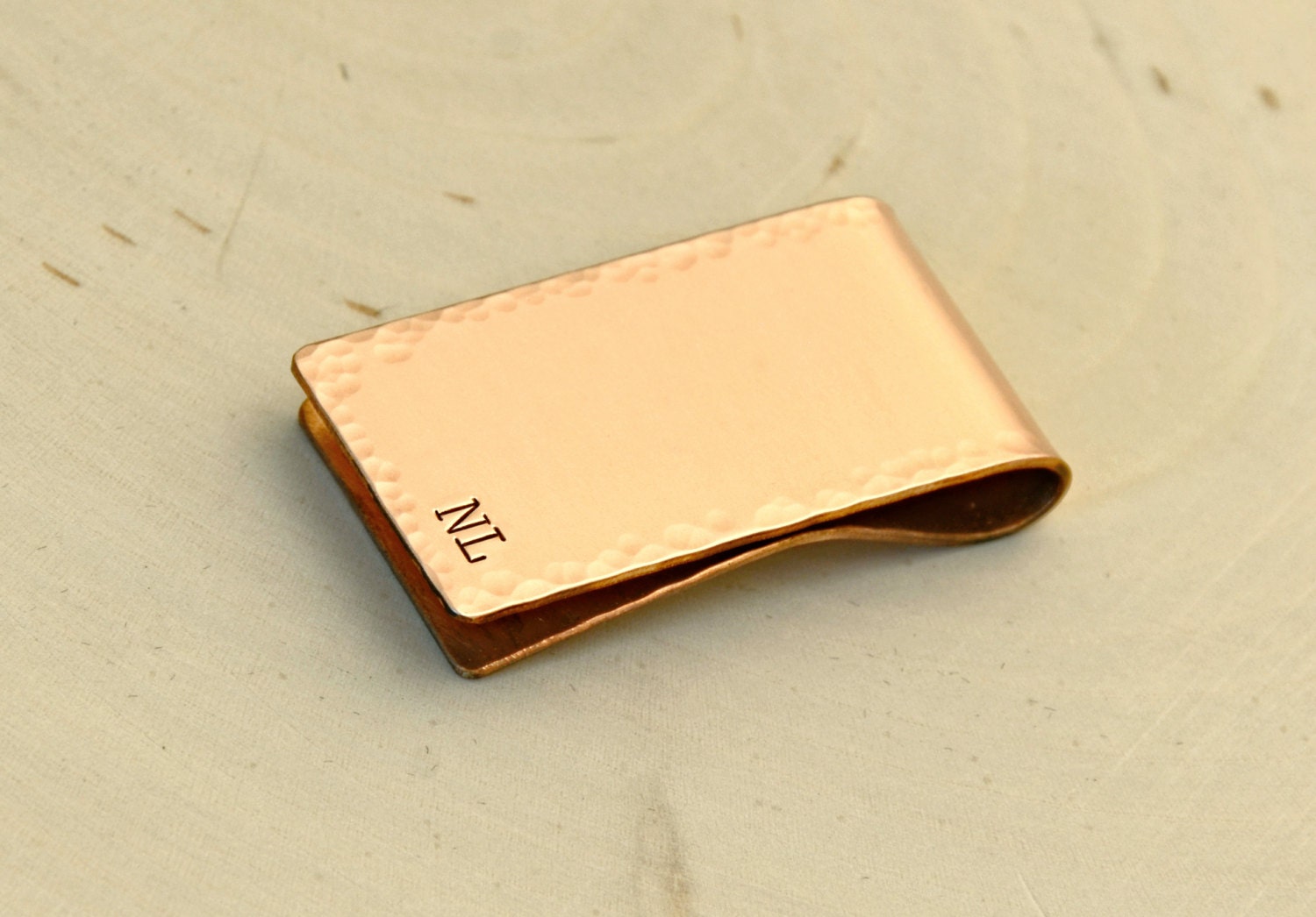 Personalized Hammered Copper Money Clip Hand for 7th - Etsy