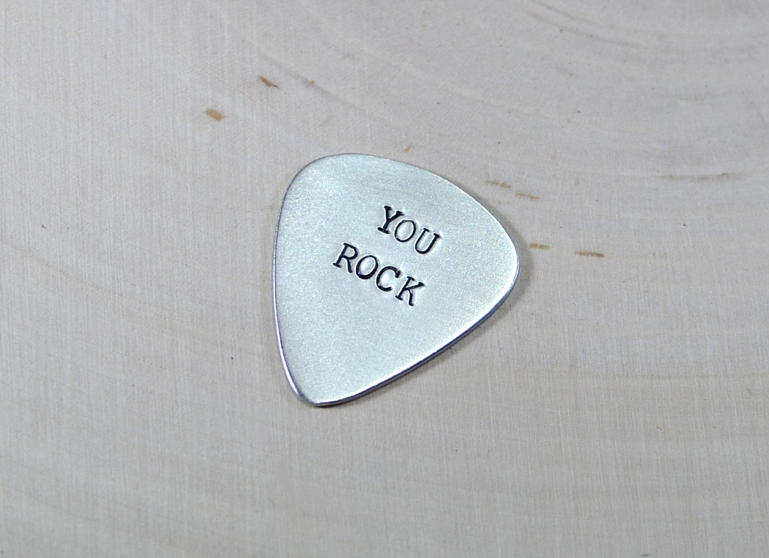 You Rock Guitar Pick in Aluminum for Musical Inspiration - Etsy