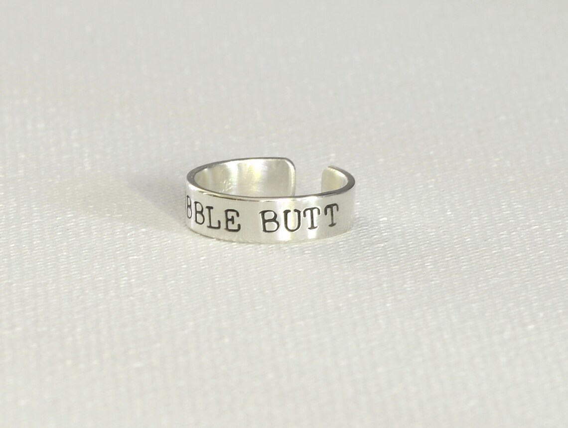 Silver Toe Ring With Bubble Butt - Funny Gift for Her - Etsy