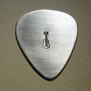 Simple Silver Plectrum With Music Note - Etsy