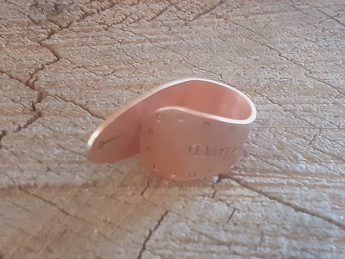 Copper Thumb Pick With Your Name - Custom Thumb Guitar Pick - Etsy