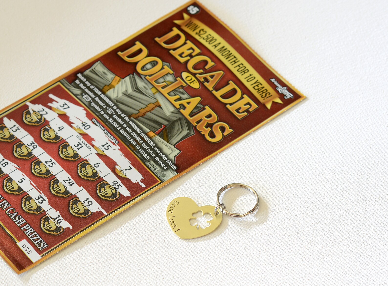 Lottery Ticket Scratcher for Good Luck in Brass With Space to - Etsy UK