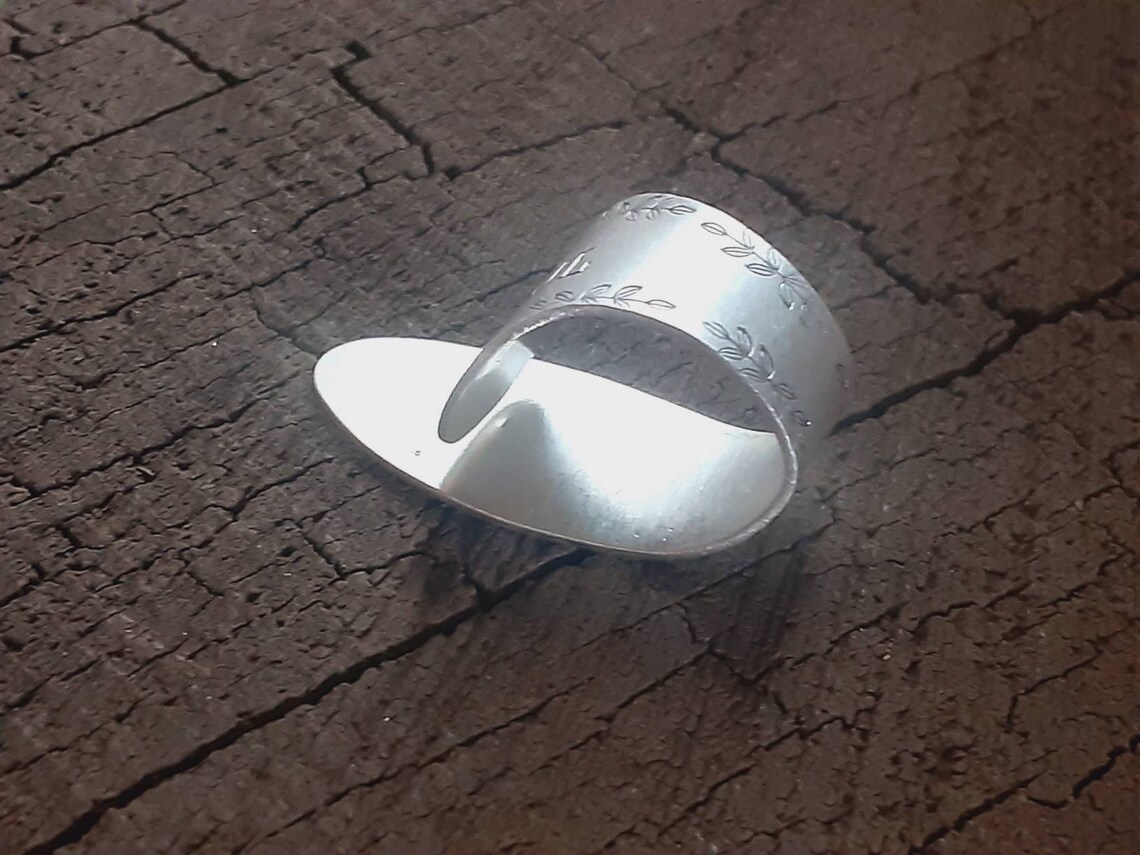 Sterling Silver Thumb Pick Customized With Your Initials - Etsy