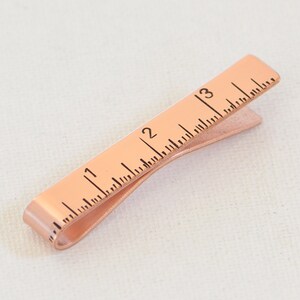 Ruler Tie Clip – Copper Measuring Stick Tie Bar - Etsy