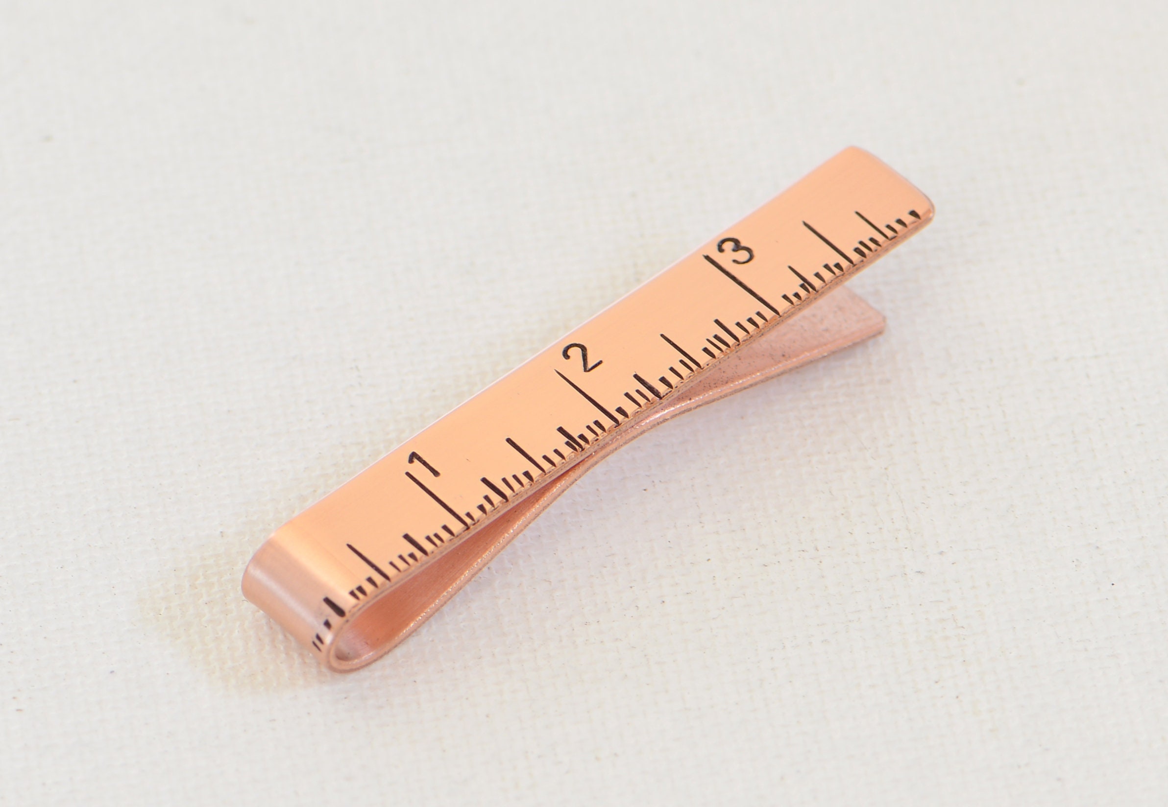 Ruler Tie Clip Copper Measuring Stick Tie Bar - Etsy UK