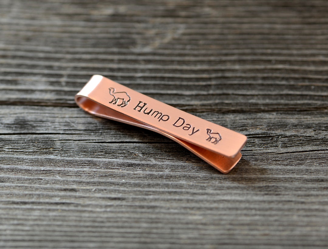 Copper Tie Bar With 2 Camels for Celebrating Hump Day - Etsy