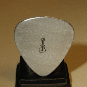 Simple Silver Plectrum With Music Note - Etsy