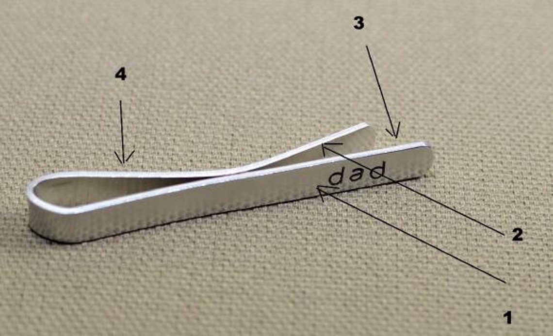 Personalized Bronze Tie Clip for the 8th Anniversary or Custom - Etsy