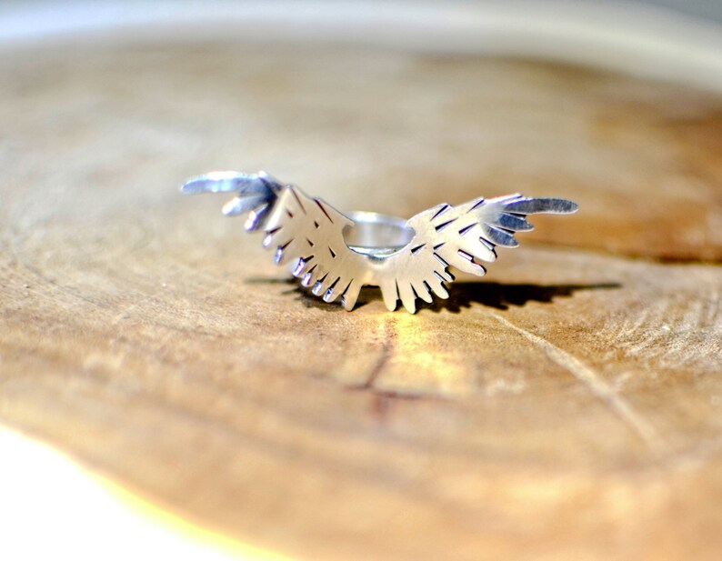 Sterling Silver Eagle Ring Bird Ring With Wings Out - Etsy